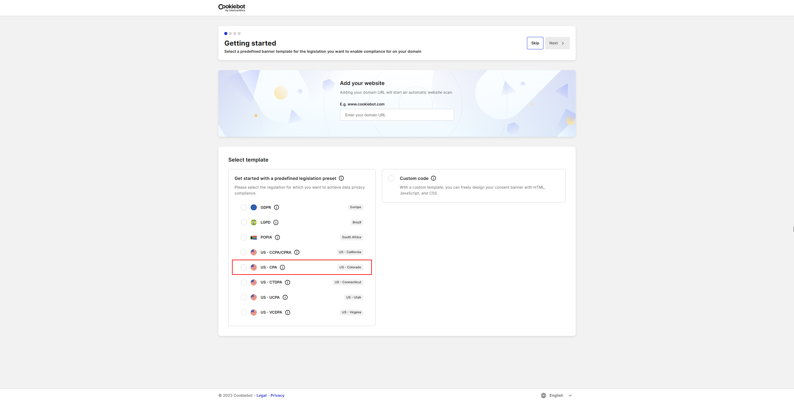 Using Cookiebot CMP for CCPA/CPRA compliance – Cookiebot Support
