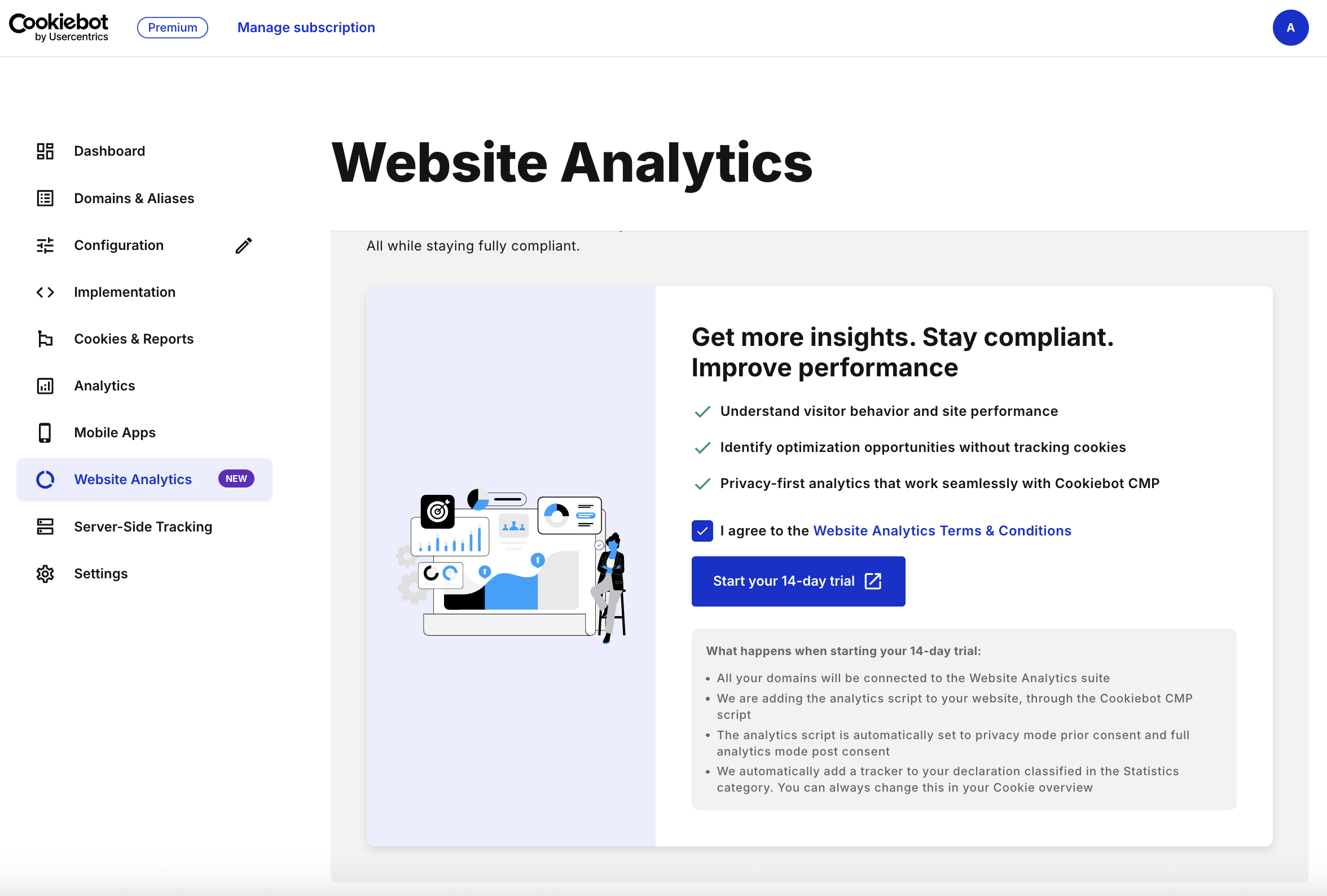 Website Analytics – Cookiebot Support
