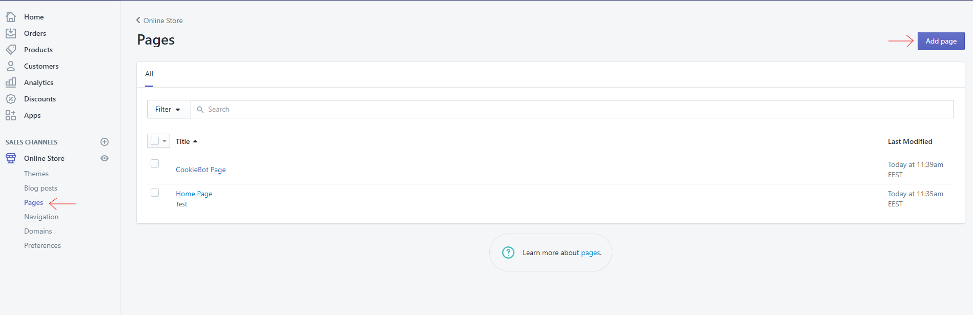 Shopify Installation Cookiebot Support