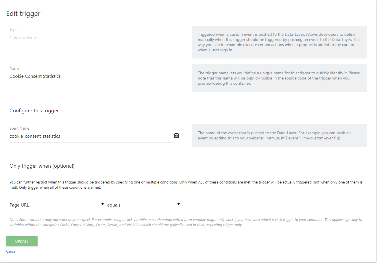 Matomo installation – Cookiebot Support