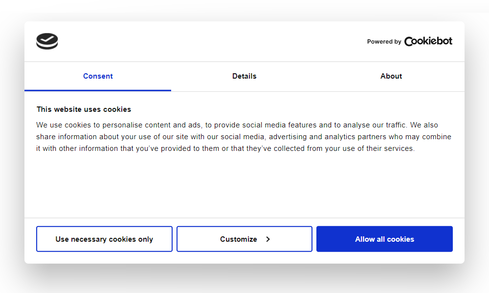 Configuration of the Swift banner – Cookiebot Support