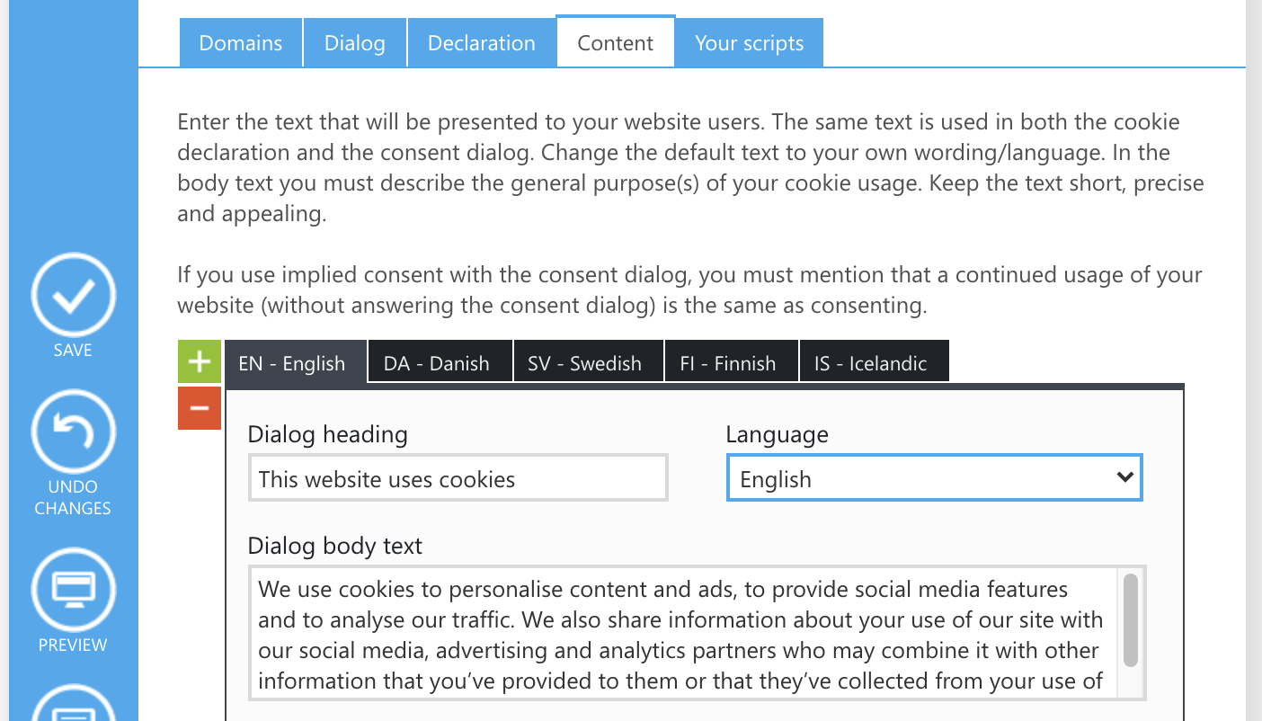 Getting started - the extended version – Cookiebot Support