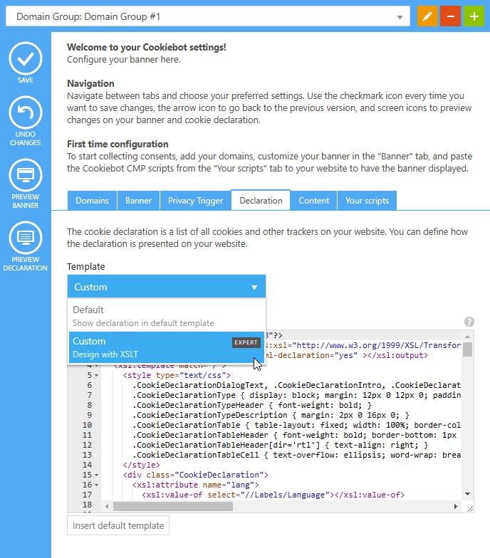 What is included in the Cookie Declaration? – Cookiebot Support